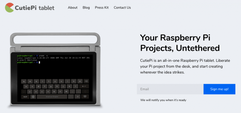 对开源社群的献礼 – CutiePi 树莓派平板电脑 | 树莓派实验室